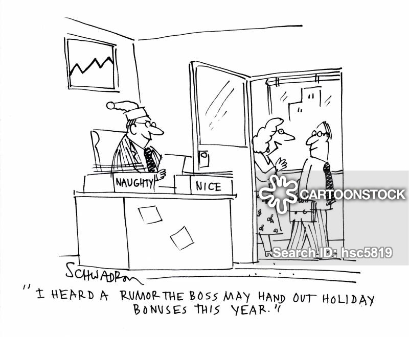 Christmas Bonus Cartoons and Comics - funny pictures from CartoonStock