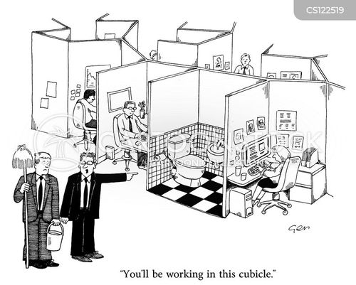 Office Cubicle Scene Cartoons and Comics - funny pictures from CartoonStock
