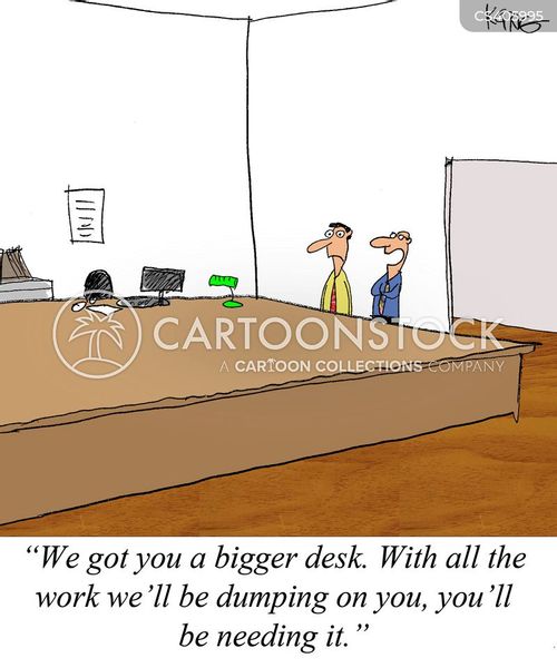 His Desk Tray Cartoons and Comics - funny pictures from CartoonStock