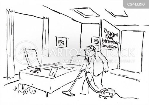 Office Cleaning Employees Cartoons