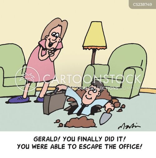 Office Escape Cartoons and Comics - funny pictures from CartoonStock