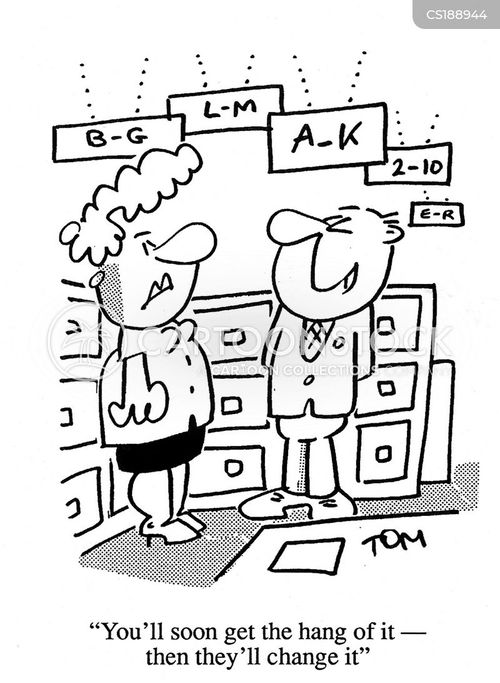 Cartoons und Karikaturen mit Beamte