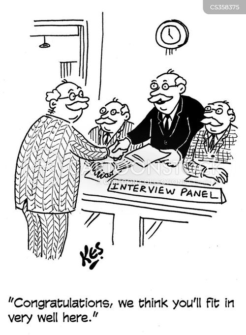 Interview Panel Cartoons and Comics - funny pictures from CartoonStock