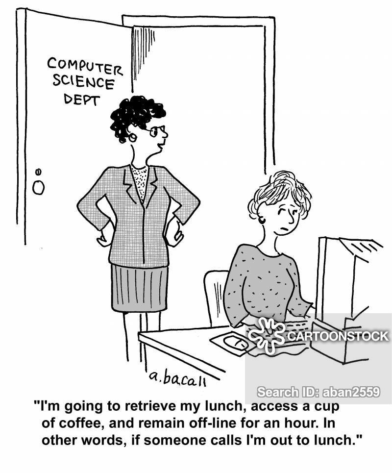 Cartoon Breaking Computer