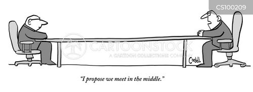 Negotiation Table Cartoons and Comics - funny pictures from CartoonStock