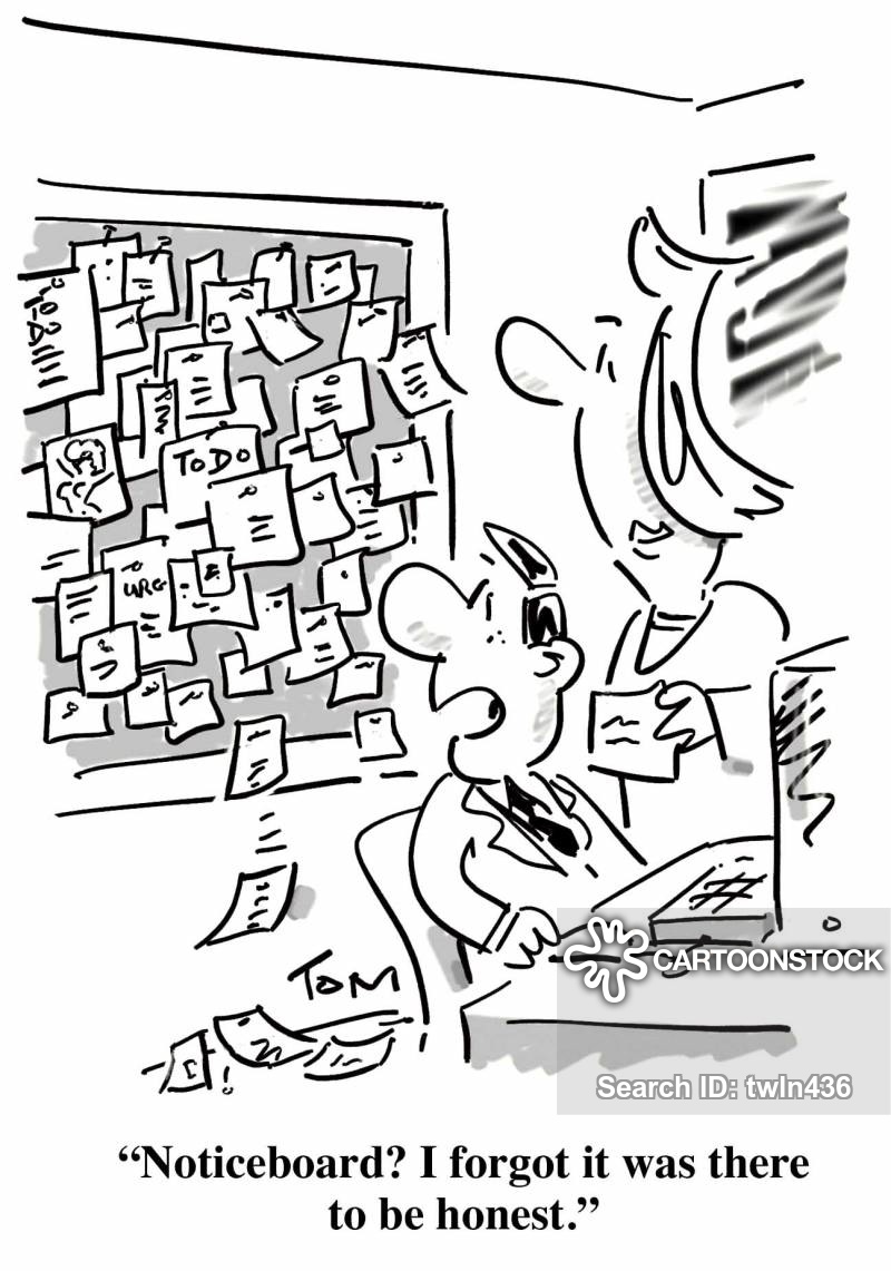 Notice Board Cartoons and Comics - funny pictures from CartoonStock