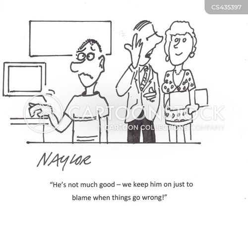 Culture Of Blame Cartoons and Comics - funny pictures from CartoonStock