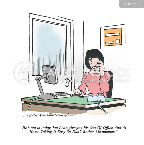 Email Vacation Reply Cartoons and Comics - funny pictures from CartoonStock