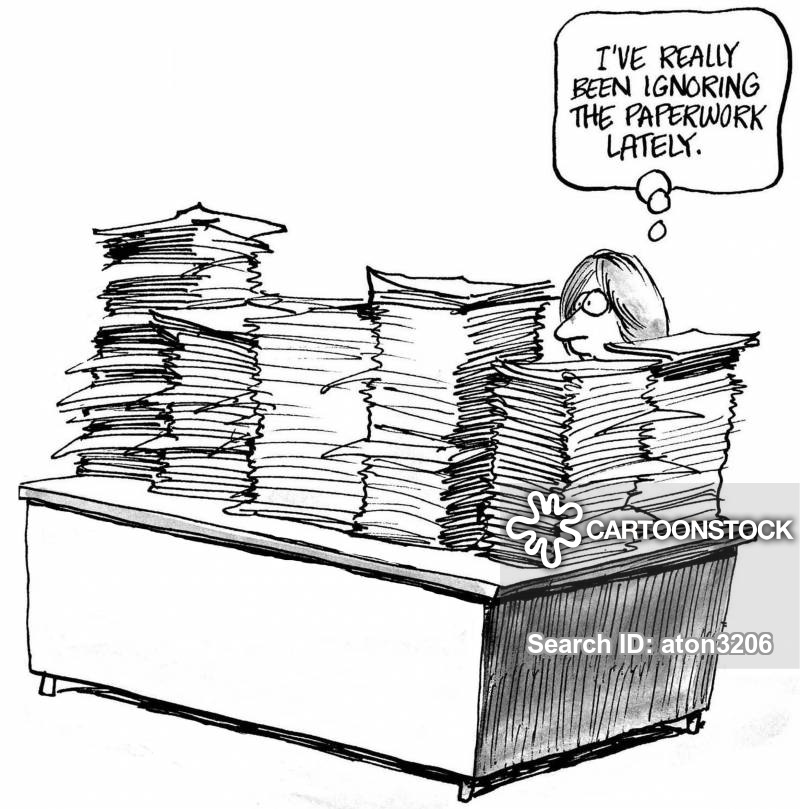Paper-work Cartoons and Comics - funny pictures from CartoonStock