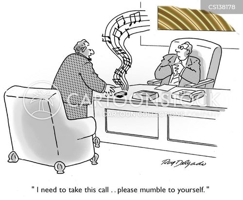 Mumbling Cartoons and Comics - funny pictures from CartoonStock