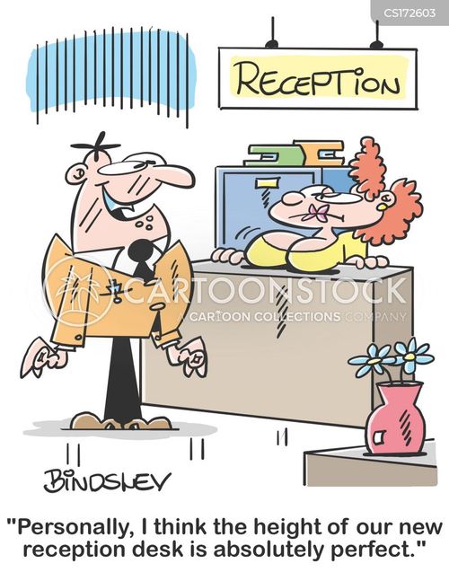 Funny Front Desk Receptionist Cartoons