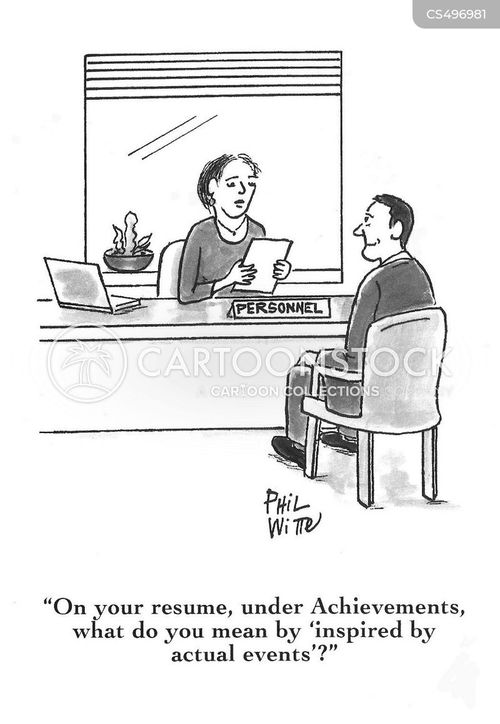 Resume Padding Cartoons and Comics - funny pictures from CartoonStock