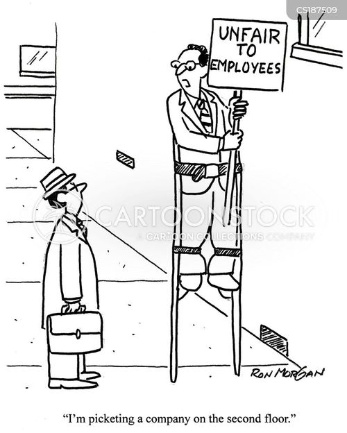Picketed Cartoons and Comics - funny pictures from CartoonStock