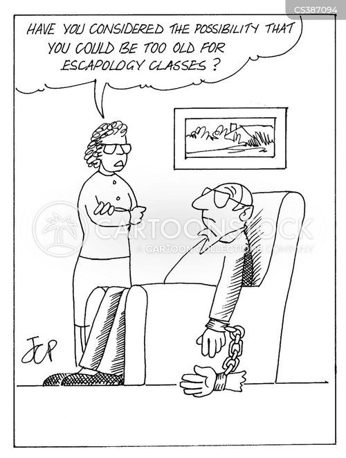 Escapology Class Cartoons and Comics - funny pictures from CartoonStock