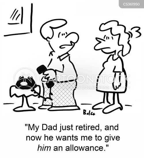 Paying Dad Cartoons and Comics - funny pictures from CartoonStock