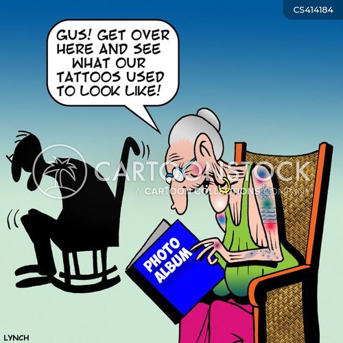 Old School Tattoos Cartoons and Comics - funny pictures from CartoonStock