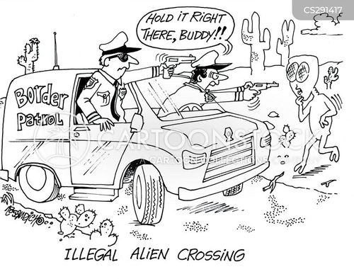Immigrants Crossing The Border Cartoons