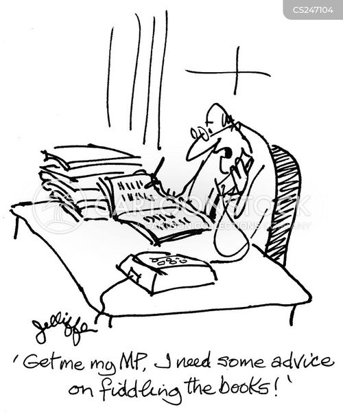 Fiddling The Books Cartoons and Comics - funny pictures from CartoonStock