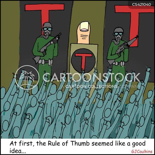 Rule Of Thumb Cartoons and Comics - funny pictures from CartoonStock