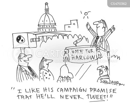 Tweet Campaigns Cartoons and Comics - funny pictures from CartoonStock