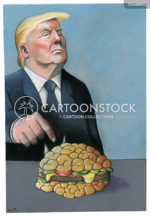 Trumps Hamburgers Cartoons and Comics - funny pictures from CartoonStock