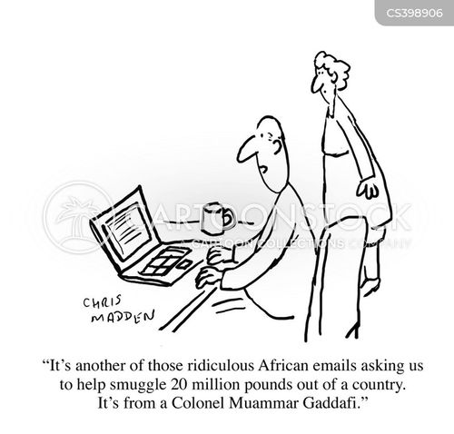 Email Scam Cartoons and Comics - funny pictures from CartoonStock
