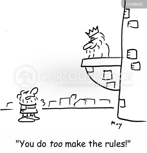 Make The Rules Cartoons and Comics - funny pictures from CartoonStock