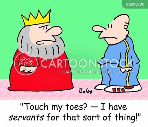 Touch Toes Cartoons and Comics - funny pictures from CartoonStock