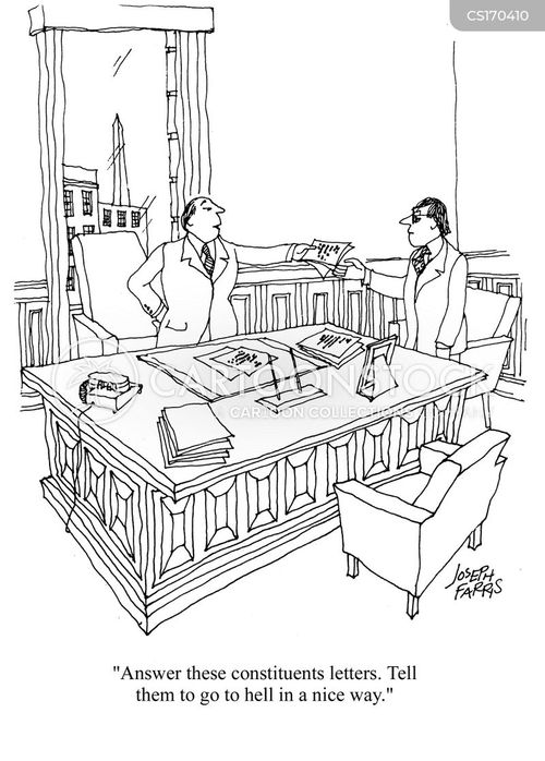 Cartoons und Karikaturen mit Politiker