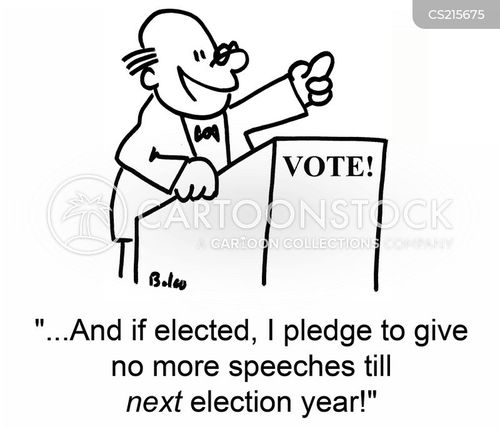 Election Pledges Cartoons and Comics - funny pictures from CartoonStock