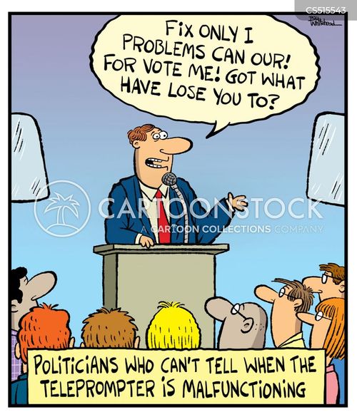 Teleprompter Cartoons and Comics - funny pictures from CartoonStock