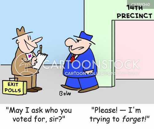 Exit Poll Cartoons and Comics - funny pictures from CartoonStock
