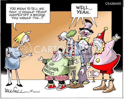 Clown Trump Cartoons and Comics - funny pictures from CartoonStock