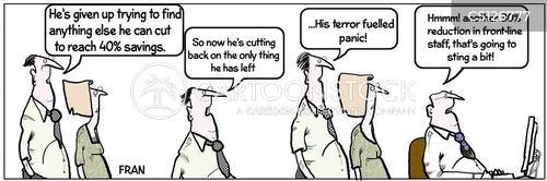 Staffing Cuts Cartoons and Comics - funny pictures from CartoonStock