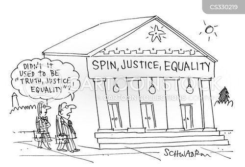 Equality In Justice Cartoons and Comics - funny pictures from CartoonStock