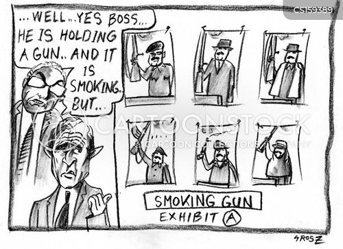 Smoking Gun Cartoons and Comics - funny pictures from CartoonStock