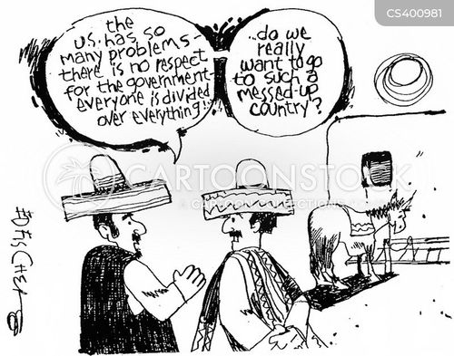 Border Divide Cartoons and Comics - funny pictures from CartoonStock