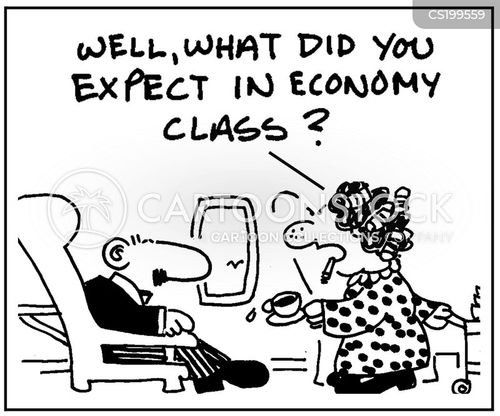 Economy Class Ticket Cartoons and Comics - funny pictures from CartoonStock