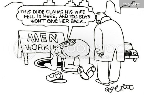 Manhole Cover Cartoons and Comics - funny pictures from CartoonStock