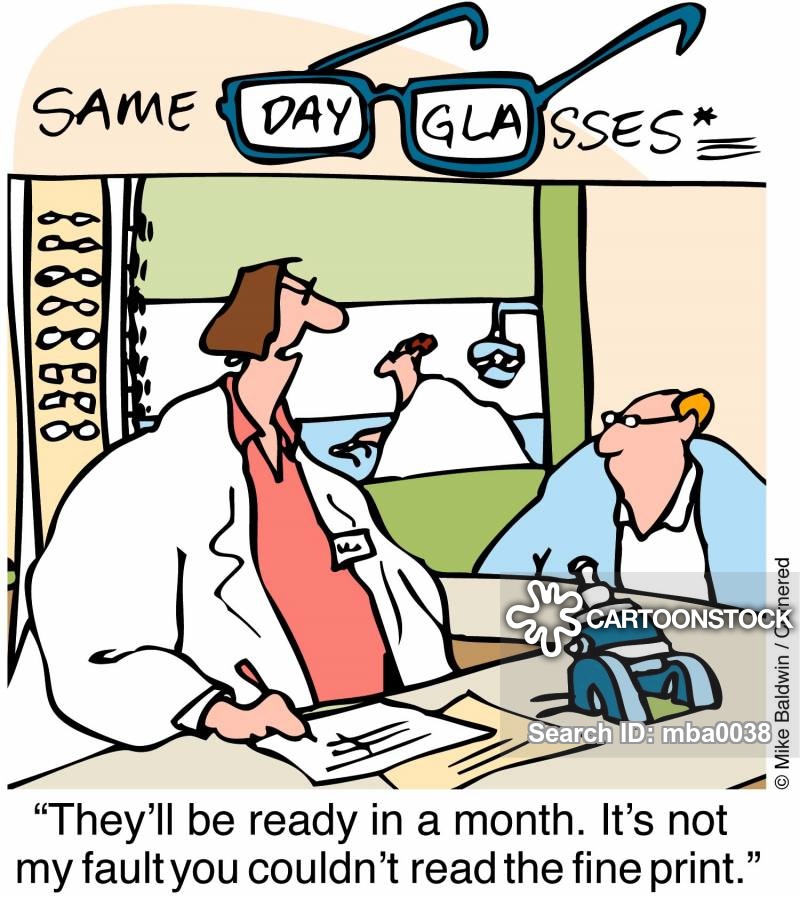 Cartoons und Karikaturen mit Brillen