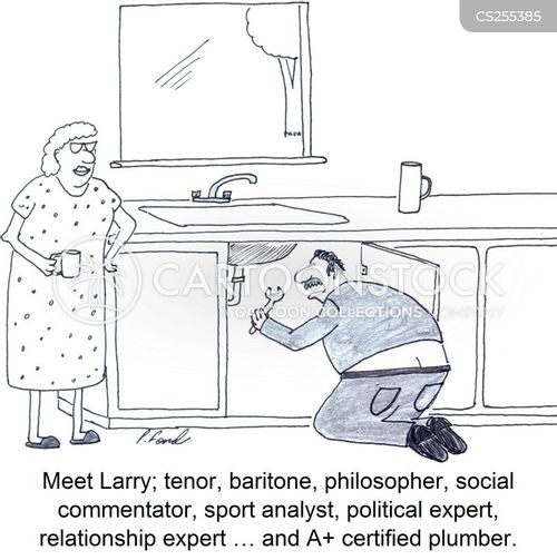 Cartoons und Karikaturen mit Klempner