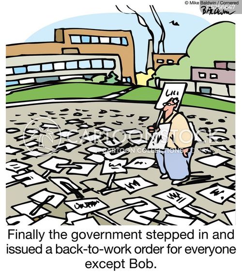 Back To Work Order Cartoons and Comics - funny pictures from CartoonStock