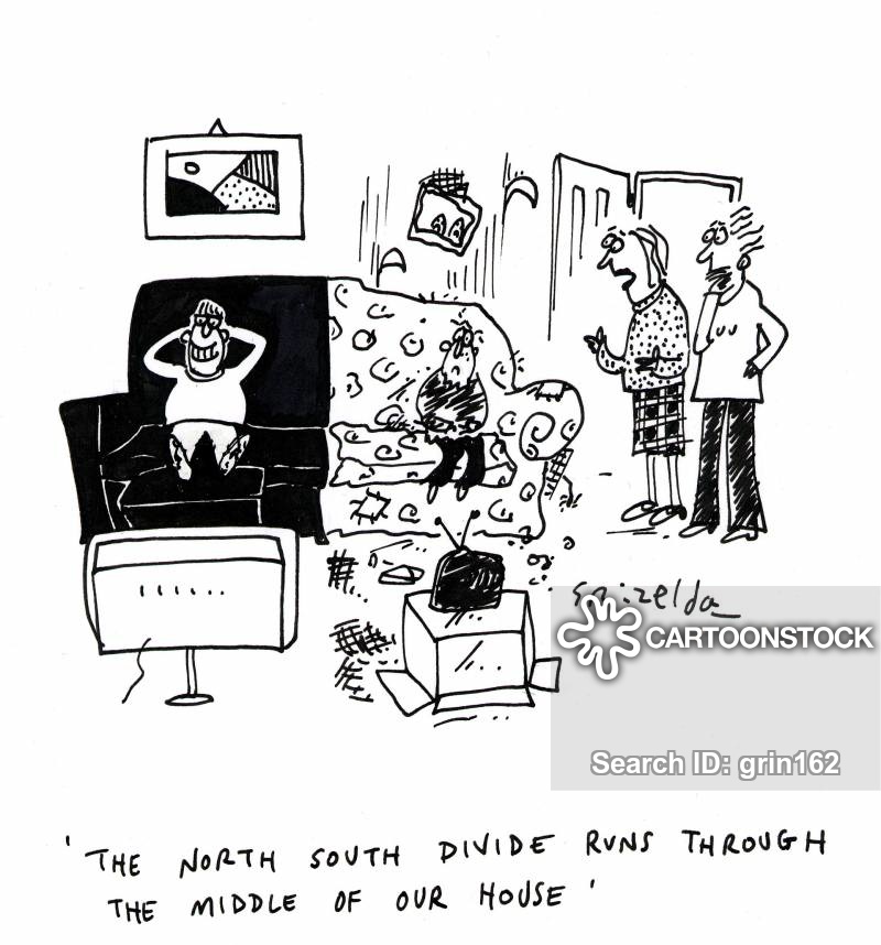 North South Divide Cartoons and Comics - funny pictures from CartoonStock