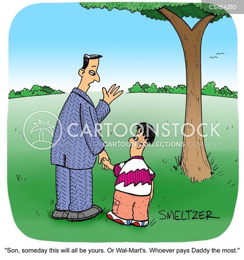 Cartoons und Karikaturen mit Land