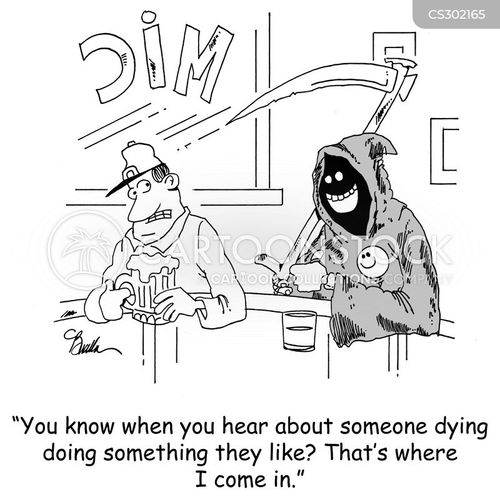 Cheerful Death Cartoons and Comics - funny pictures from CartoonStock
