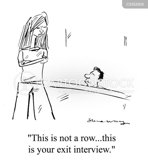 Exit Interview Cartoons and Comics - funny pictures from CartoonStock