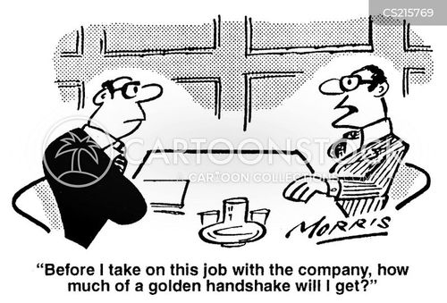 Interview Handshake Cartoons and Comics - funny pictures from CartoonStock