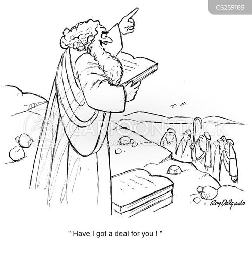God's Commandments Cartoons and Comics - funny pictures from CartoonStock