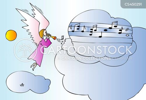 Accordion Angel Cartoons and Comics - funny pictures from CartoonStock