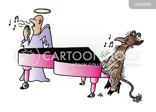 Cartoons und Karikaturen mit Chor